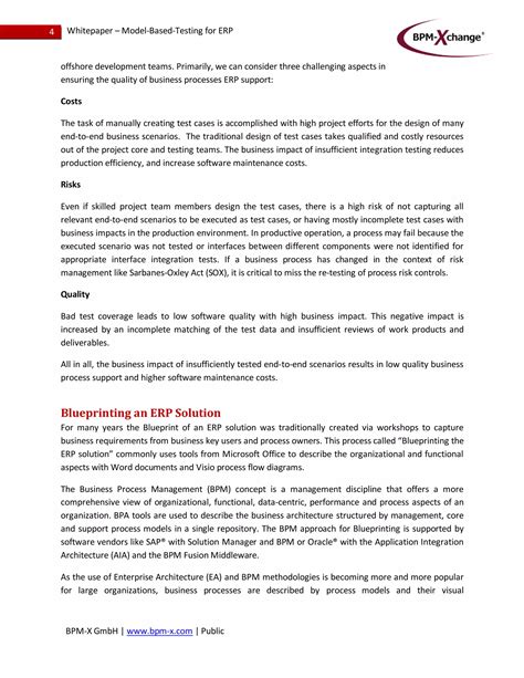 BPM X Model Based Testing For ERP PDF