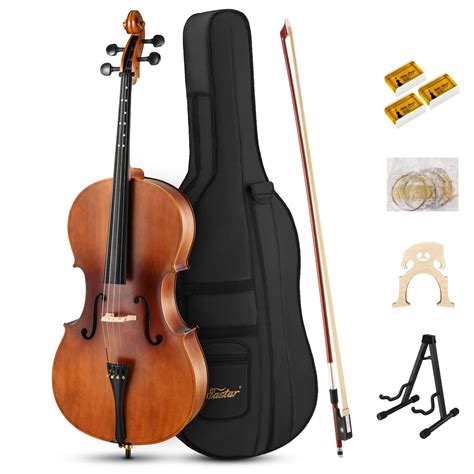 Eastar Acoustic Cello 4 4 For Beginners Adult Imprinted Finger Guide