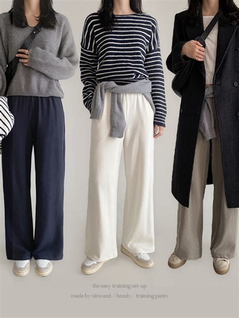 슬로우앤드 오늘드림🚚 Slowmade 애착 트레이닝 밴딩팬츠 베이직롱ver 4 Color