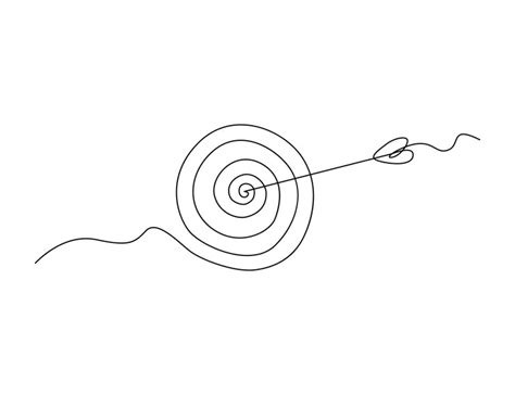 Premium Vector Continuous One Line Drawing Of Arrow Shoted On The Premium Vector Continuous One Line Drawing Of Arrow Shoted On The
