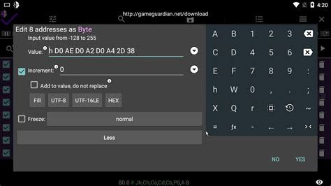 800 Hex Fill For Editing Bytes Gameguardian Youtube