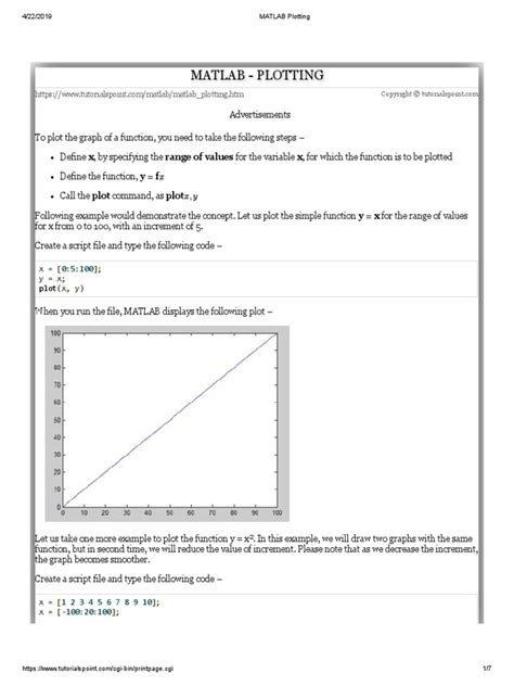 Matlab Plotting Matlab Plotting X Y X Plot X Y Pdf Matlab Function Mathematics