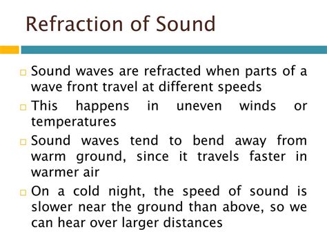 Ppt Sound Waves Reflection And Refraction Powerpoint Presentation Id
