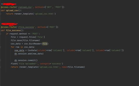 Csv File Help Rflask