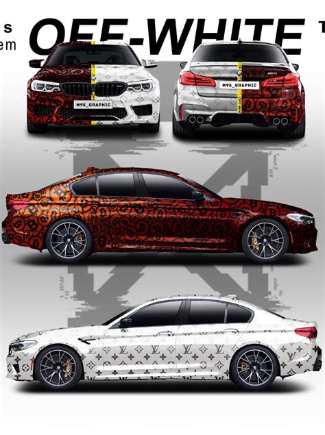 Изготовление дизайна виниловой пленки. Стиль "Two Face" — BMW M5 (F90 ...