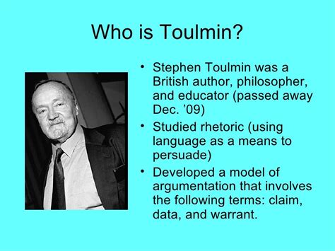 Toulmin Model Of Argumentation