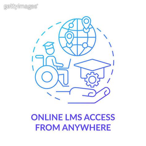 Online Lms Access From Anywhere Blue Gradient Concept Icon 1454161107 게티이미지뱅크