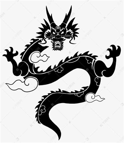 黑色龙纹纹身素材图片免费下载 千库网