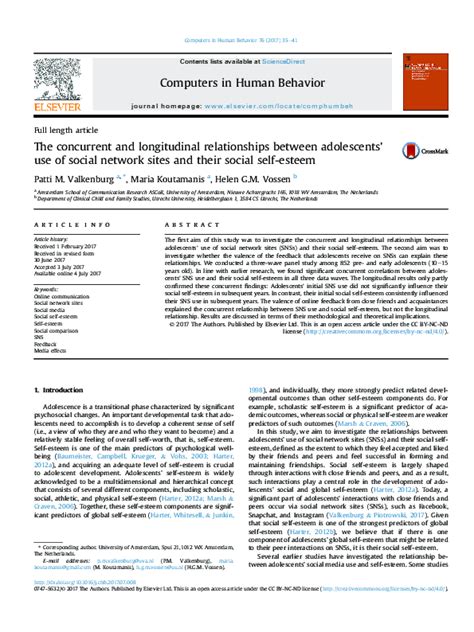 Pdf The Concurrent And Longitudinal Relationships Between Adolescents