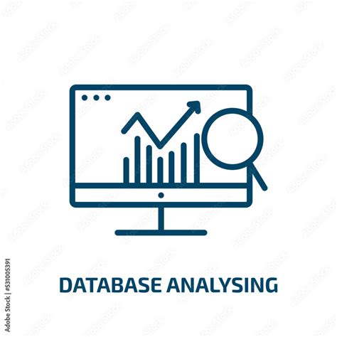 Database Analysing Icon From Business And Analytics Collection Thin