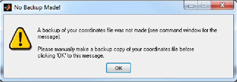 Coordinate File Backup Warning Download Scientific Diagram