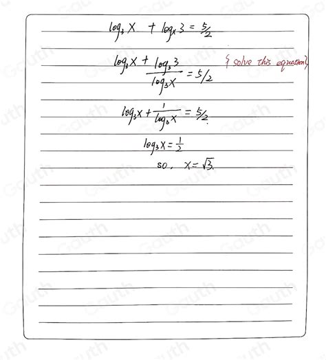 solved 19 solve a log 3 x log x 3 frac 5 2 [algebra]