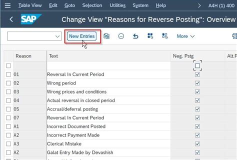 How To Create Reason For Reversal In Sap