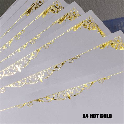 50 개 수상 인증 종이 빈 A4 종이 졸업장 증명서 종이 졸업식 사무실 학교 골드실버 호일 인쇄제품