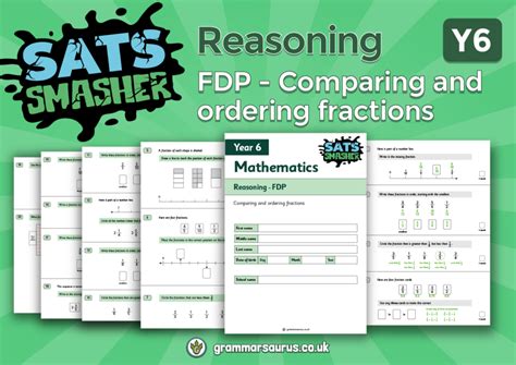 Y6 Sats Smasher Maths Reasoning Fdp Comparing And Ordering
