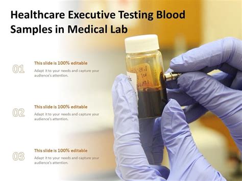 Healthcare Executive Testing Blood Samples In Medical Lab Ppt PowerPoint Presentation Icon