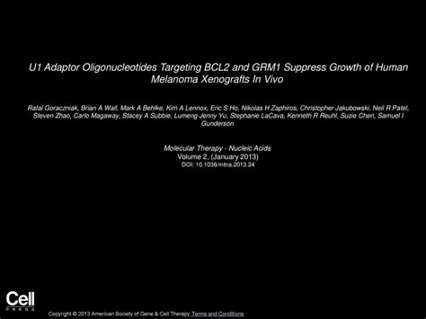 Molecular Therapy Nucleic Acids Ppt Download