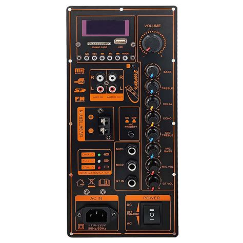 디지털 블루투스 스테레오 앰프 보드 화면이 있는 기타 입력 마이크 6 18 인치 스피커용 품질 Ac 티몬