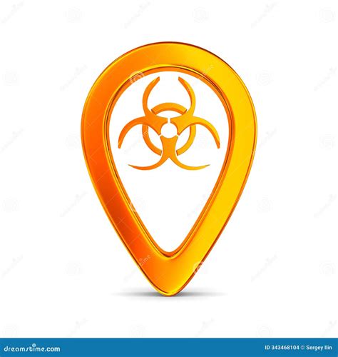 Map Pointer Pointer Of Biological Hazards On The Area Map Symbol For