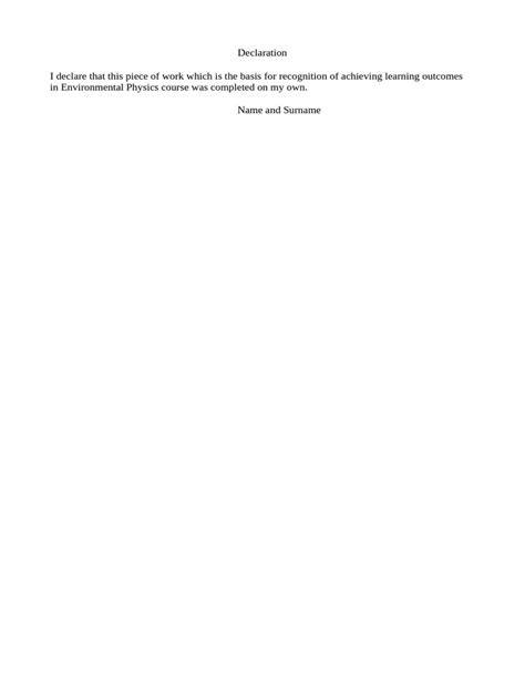 Assignment Declaration Pdf Career And Growth Wellness