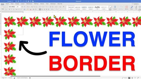 How To Add Flower Border In Word Ms Word Youtube