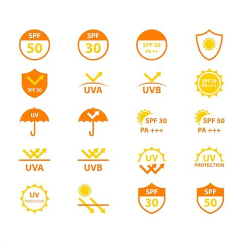 Premium Vector Set Of Uv Protection