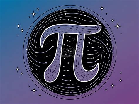 Creative World Pi Day Illustration Background With Mathematical Symbols And Abstract Design