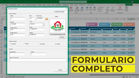 FORMULARIO Para Registrar Modificar Eliminar Y Buscar Datos Con VBA En Excel