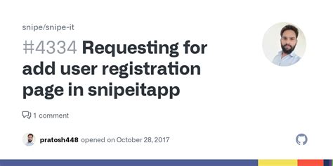 Requesting For Add User Registration Page In Snipeitapp · Issue 4334 · Snipesnipe It · Github
