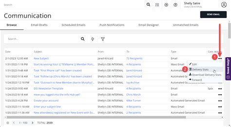 View Email Delivery Statistics GrowthZone