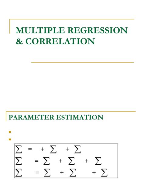 07 Multiple Regression Pdf Errors And Residuals Coefficient Of