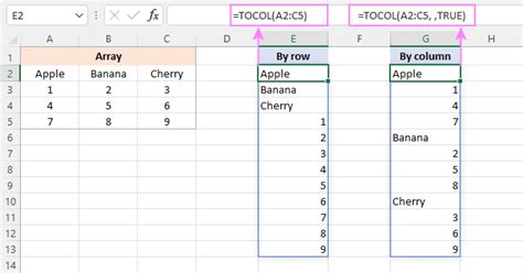 Excelsirji Excel Tocol Function Convert Range To Single Column