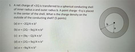 [solved] 1 a net charge of 2q is transferred to a spheri