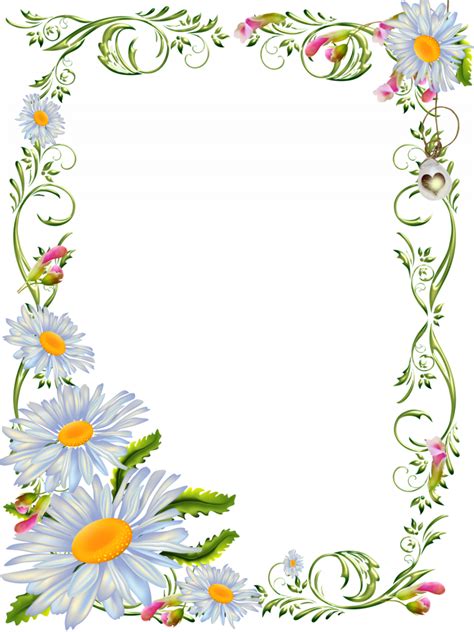 Красивые рамки для текста на прозрачном фоне с цветами оформления фото и картинки Abrakadabra Fun
