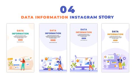 vector cartoon avatar for data visualization instagram story after effects project files