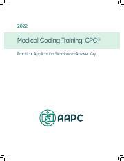Workbook Answer Key 2022 MCT CPC Pdf 2022 Medical Coding Training CPC Practical Application