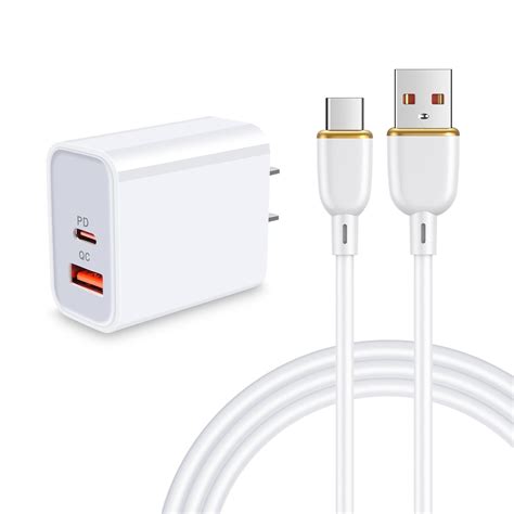 Usb C Charger Abcpow Pack W Pd Qc Fast Charging Block Type C W Pc Usb Type C Cables Ft