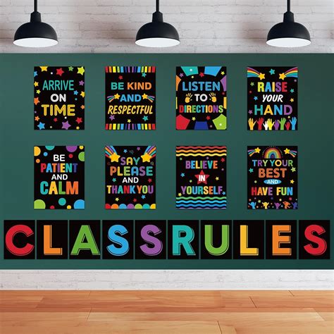 18 Piece Classroom Rules Poster Set For All Grades Philippines Ubuy