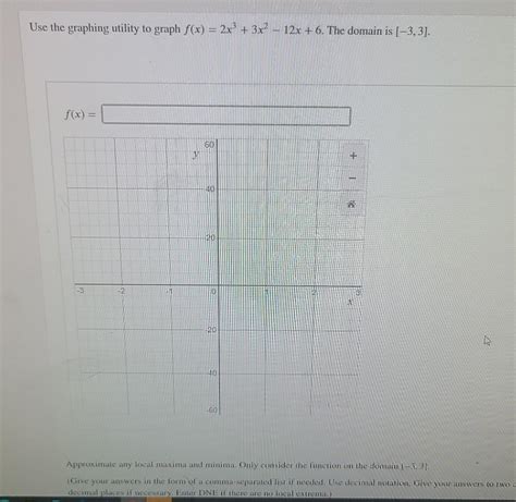 Solved Use The Graphing Utility To Graph Fx2x33x2−12x6