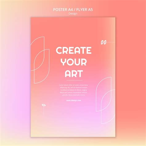 Farbverlauf Design Vorlage Kostenlose Psd Datei