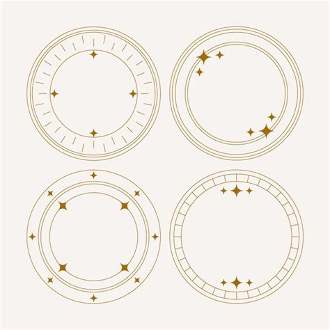 free vector flat design minimalist linear frame set