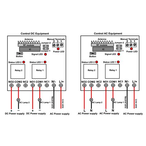 CH AC V V RF Memory Remote Control Kit Transmitter Receiver