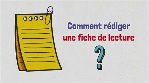 Comment Faire Une Fiche De Lecture