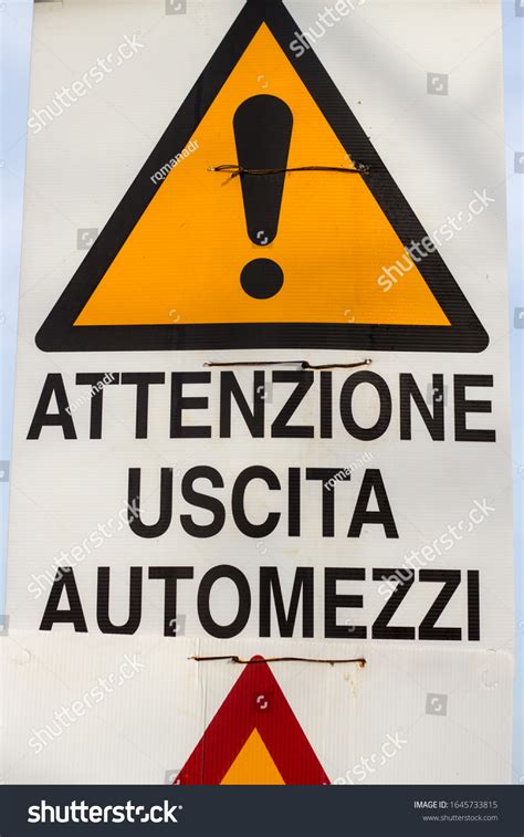 Road Signs Caution Sign Vehicle Exit Stock Photo 1645733815 Shutterstock