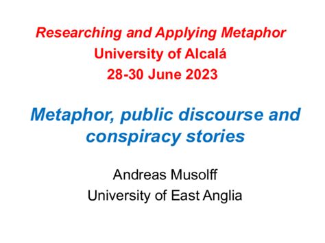 Ppt Metaphor Public Discourse And Conspiracy Theories