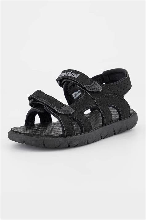 Timberland, Сандали Perkins Row 2 с велкро и отвори, Черен, 23 EU - eMAG.bg