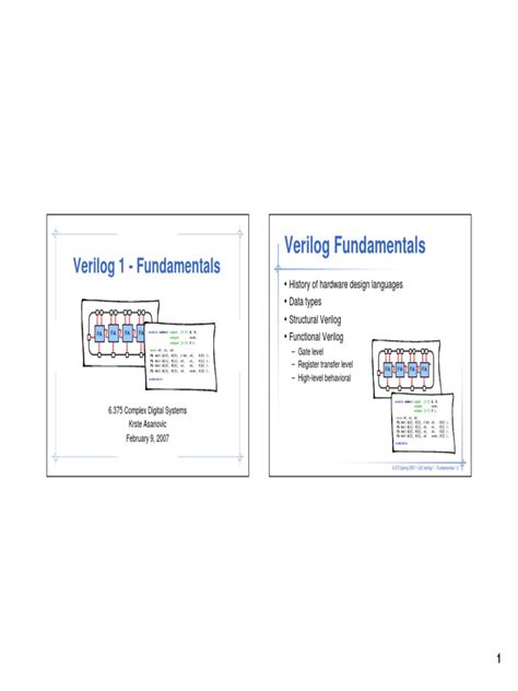 Pdf L02 Verilog Fundamentalspdf Dokumentips