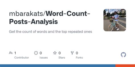 Github Mbarakats Word Count Posts Analysis Get The Count Of Words