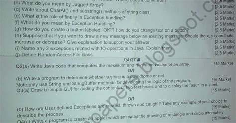 Csc 310 Programming In Java Engineering Previous Year Question