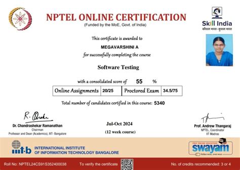 megavarshini a on linkedin learningneverstops softwaretesting nptel